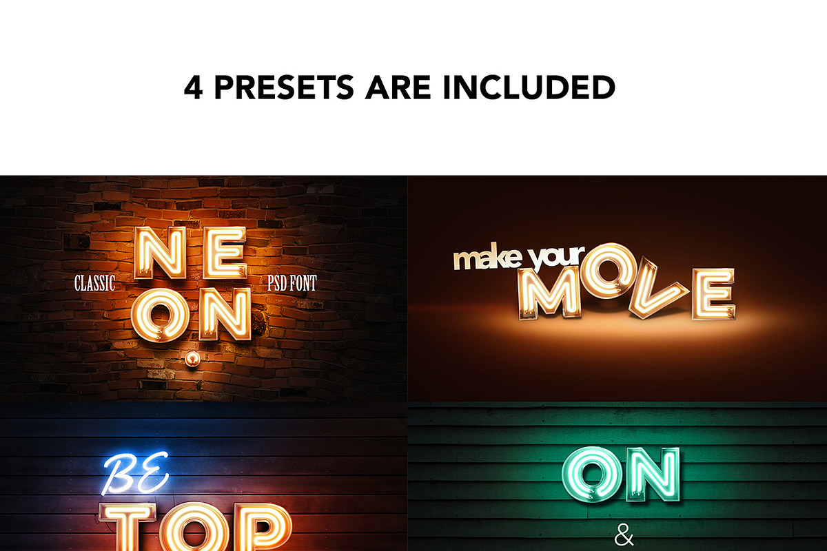 3D Neon PSD Letters -Classic version, an Object Graphic by GK Creative