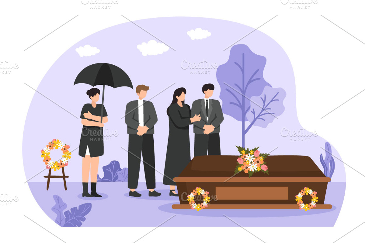 11 Funeral Ceremony Illustration, a Person Illustration by denayunebgt