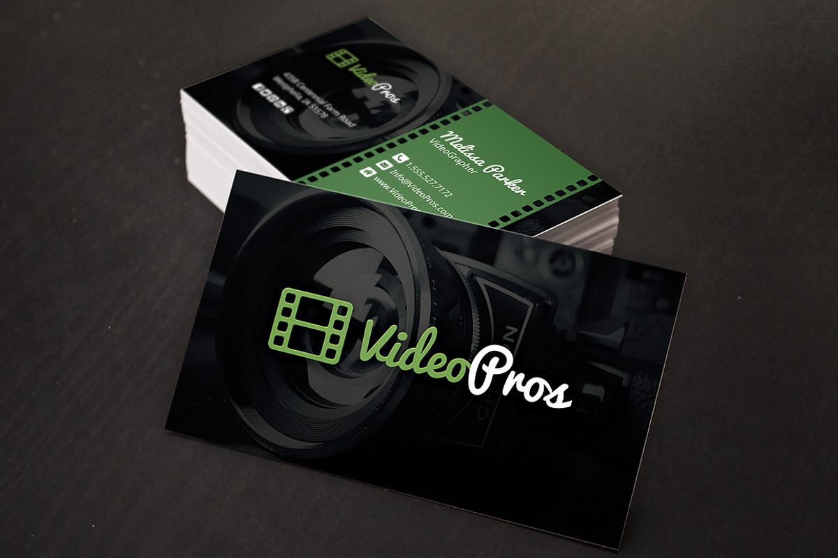 Videography Business Card, a Business Card Template by Creativenauts