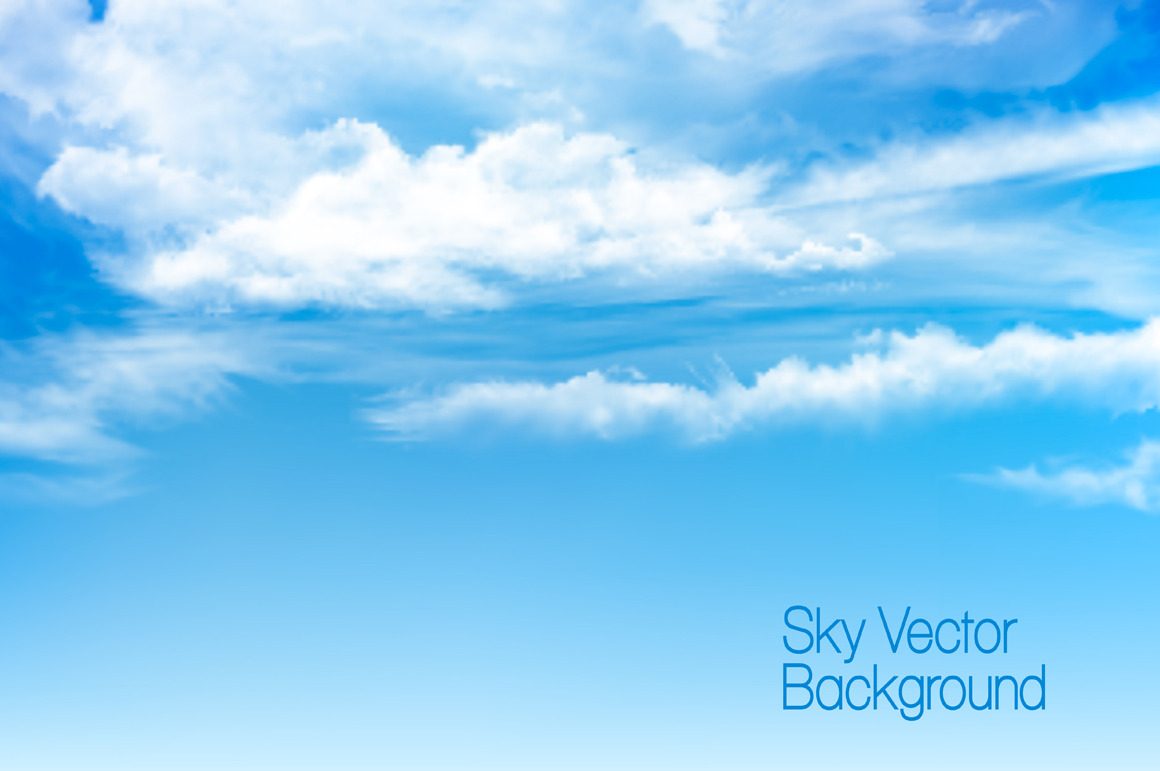 Vector blue sky background, a Decorative Illustration by ecco