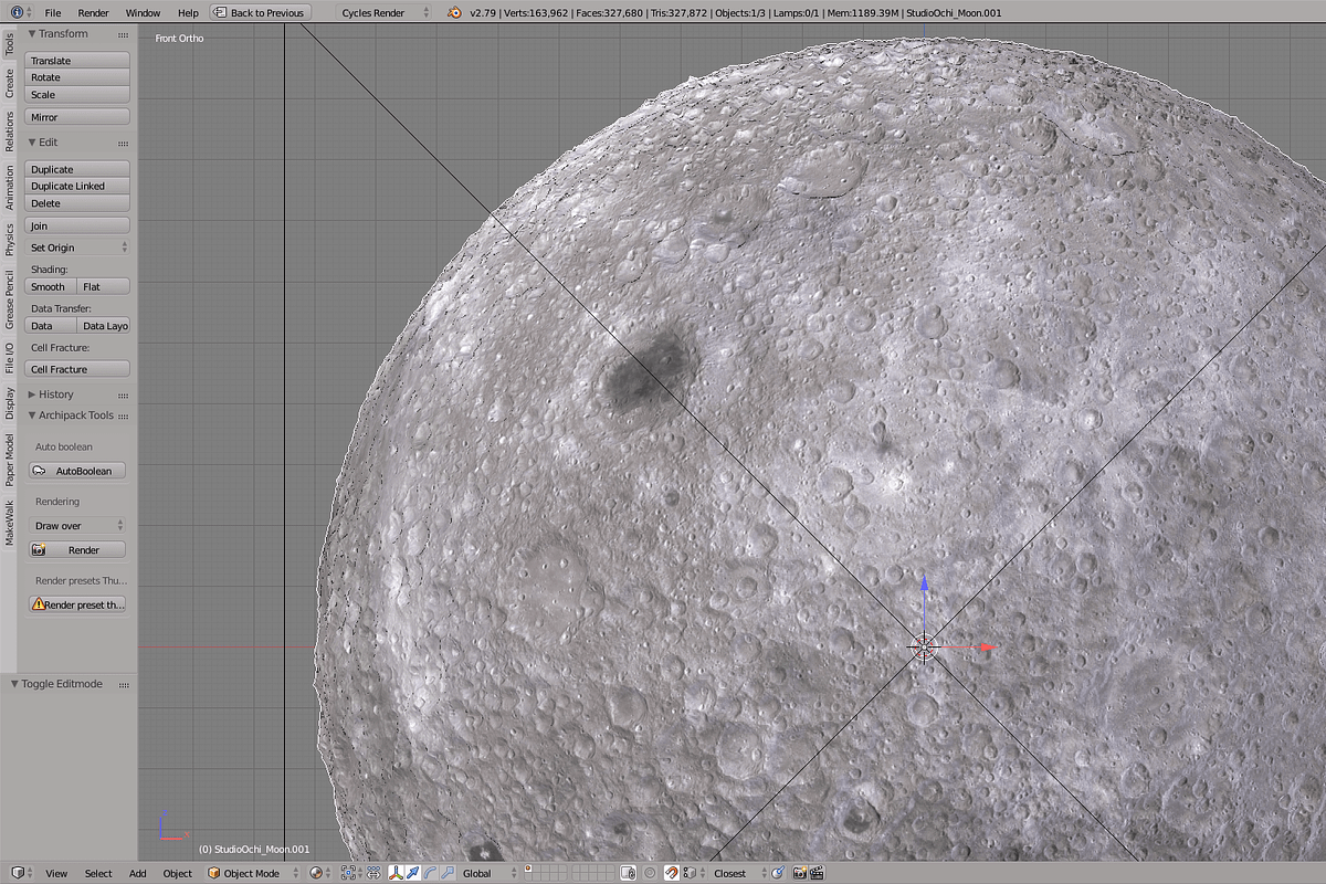 Moon, an Environmental 3D Model by Studio Ochi