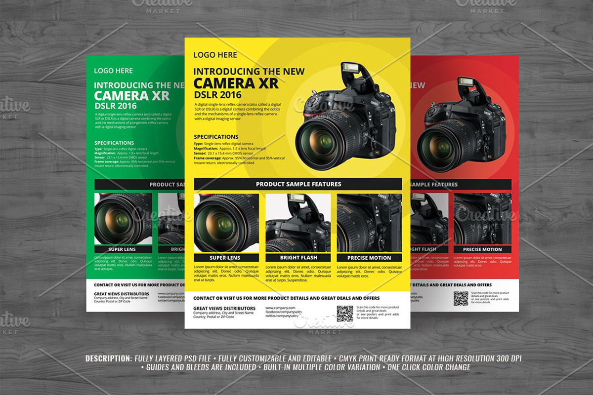 Product Specification Flyer, a Flyer Template by PSDPixel