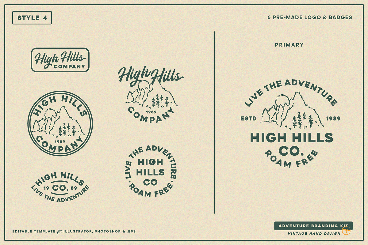 Adventure Branding Kit, a Branding & Logo Template by Refolve Design