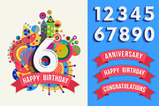 Happy Birthday Template Set | Card Templates ~ Creative Market