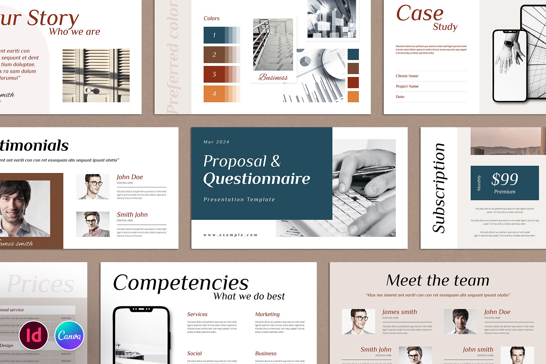 Proposal & Questionnaire Template, a Presentation Template by ...