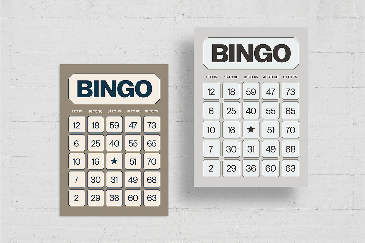 Bingo Cards, a Card Template by BrandPacks