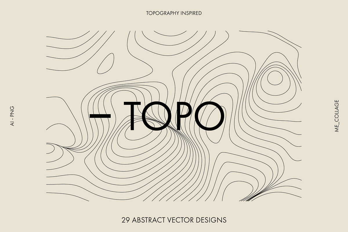 TOPO - Abstract Vector Designs, an Object Graphic by ME_COLLAGE