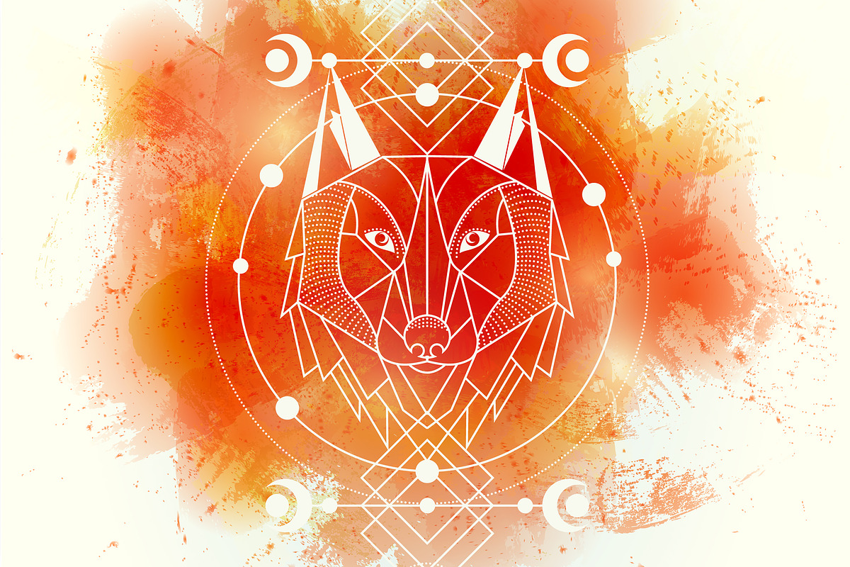 Sacred Geometry Animal Totem, an Animal Illustration by Flo Sacred Art