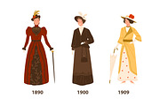 Women fashion history timeline, a Person Illustration by Good Studio ...