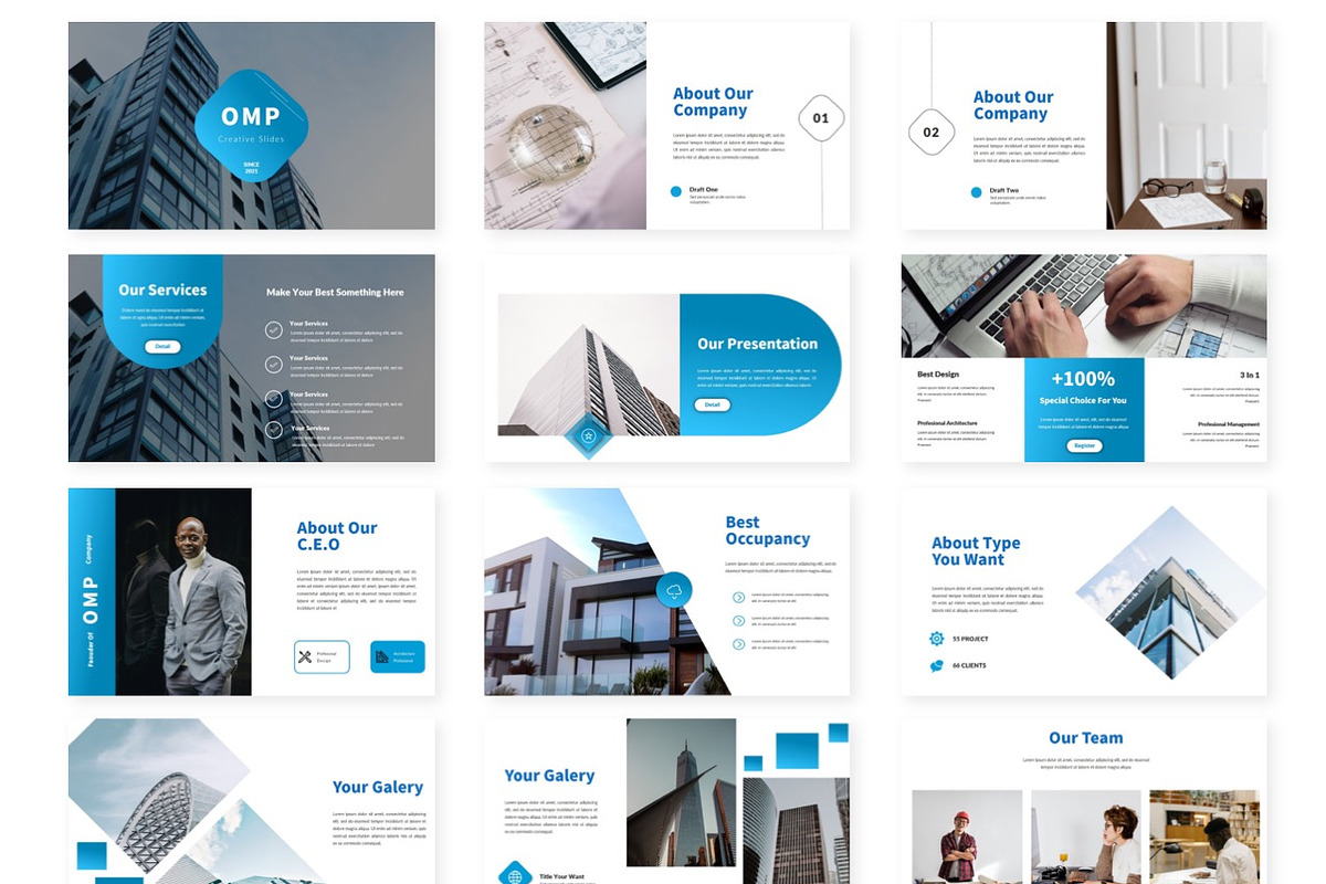 OMP - Presentation Template, a Presentation Template by AQR Studio ...