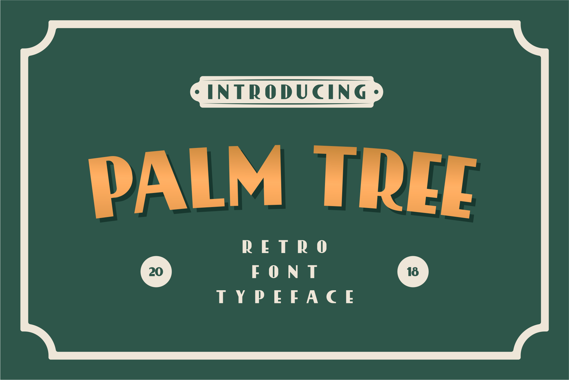 Palm Tree Retro Font, a Font by 24Design Studios