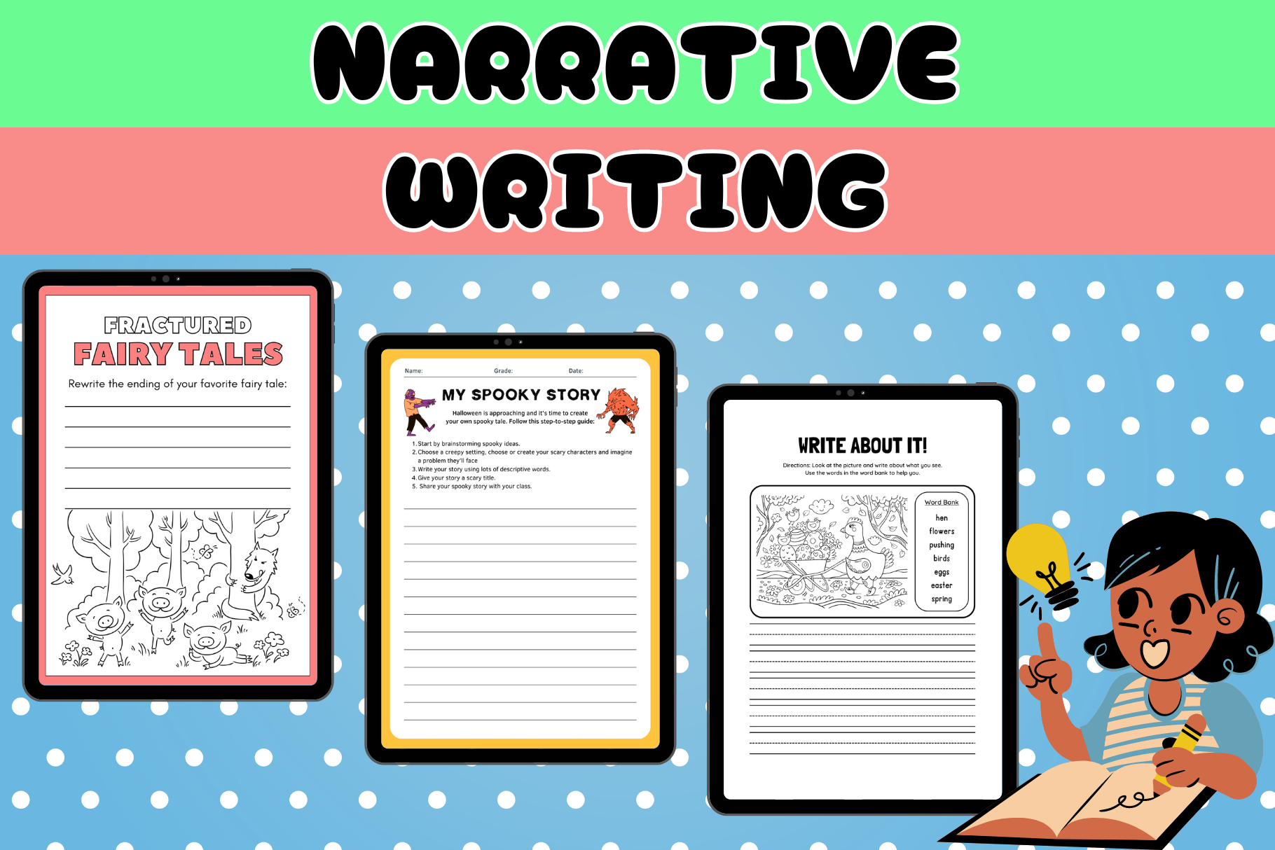 Narrative writing graphic organizer, a Templates & Theme by Free ...