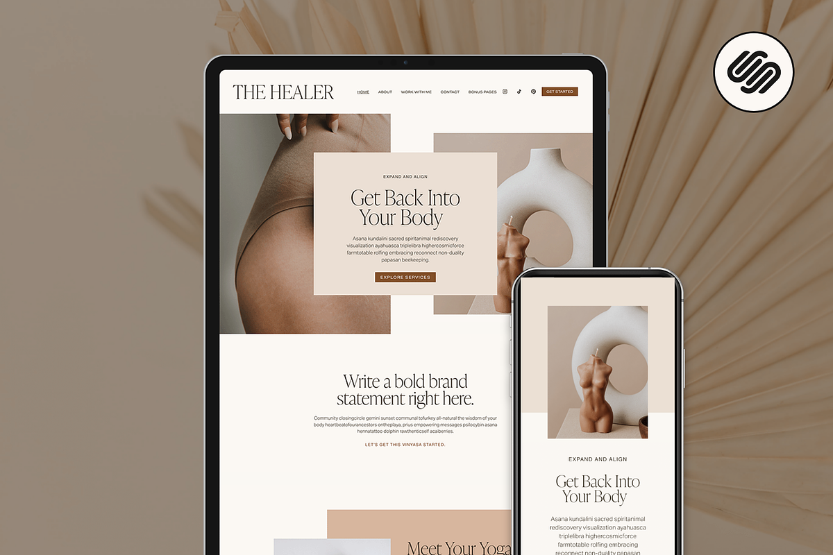 Premium Squarespace Website Template, a Squarespace Template by Glo Design Studio