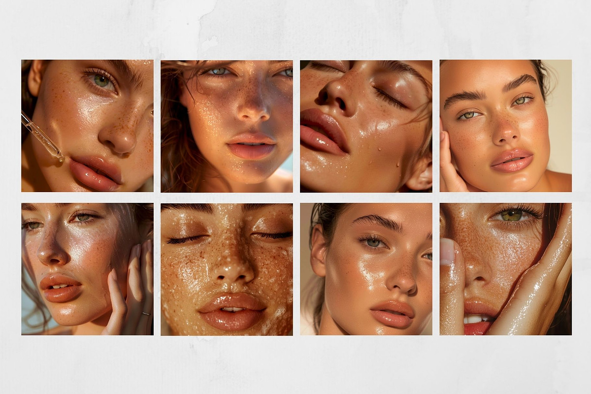 Skincare Models Stock Photo Bundle