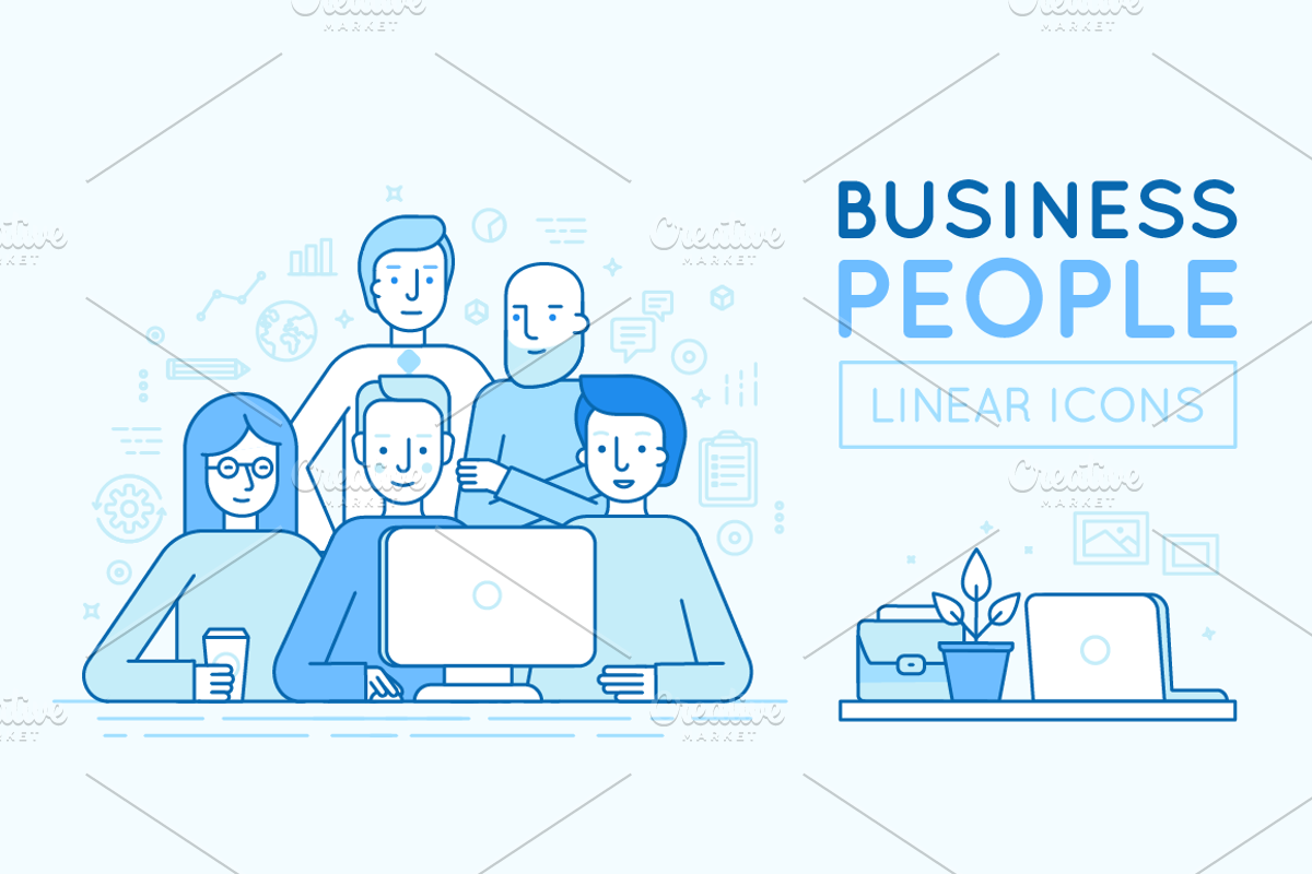 Business people - vector icons, a Graphic by venimo