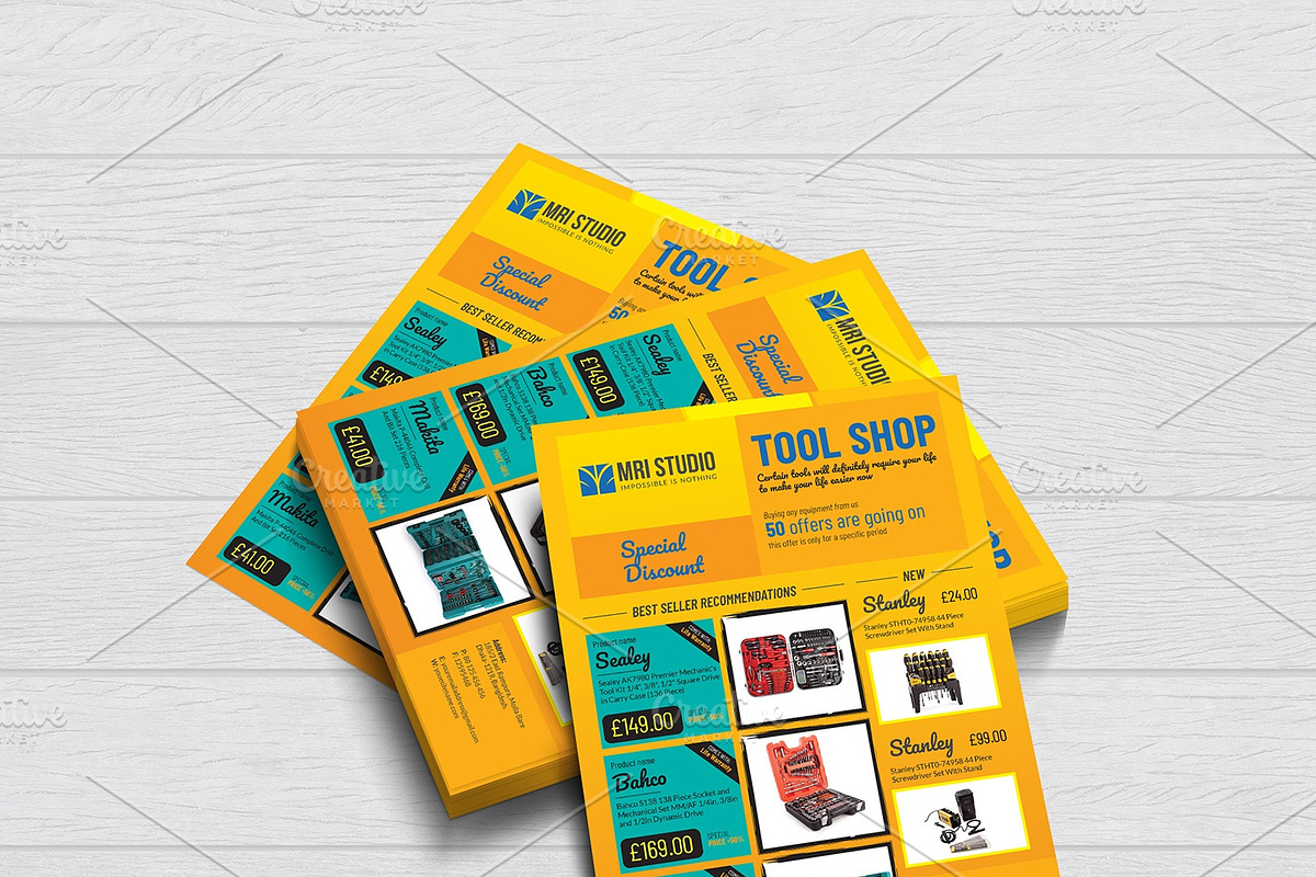 Tool Shop Flyer Template, a Flyer Template by MRI STUDIO