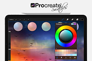 Cartoon Sky Swatches for Procreate, a Palette Add-On by FaeryDesign ...