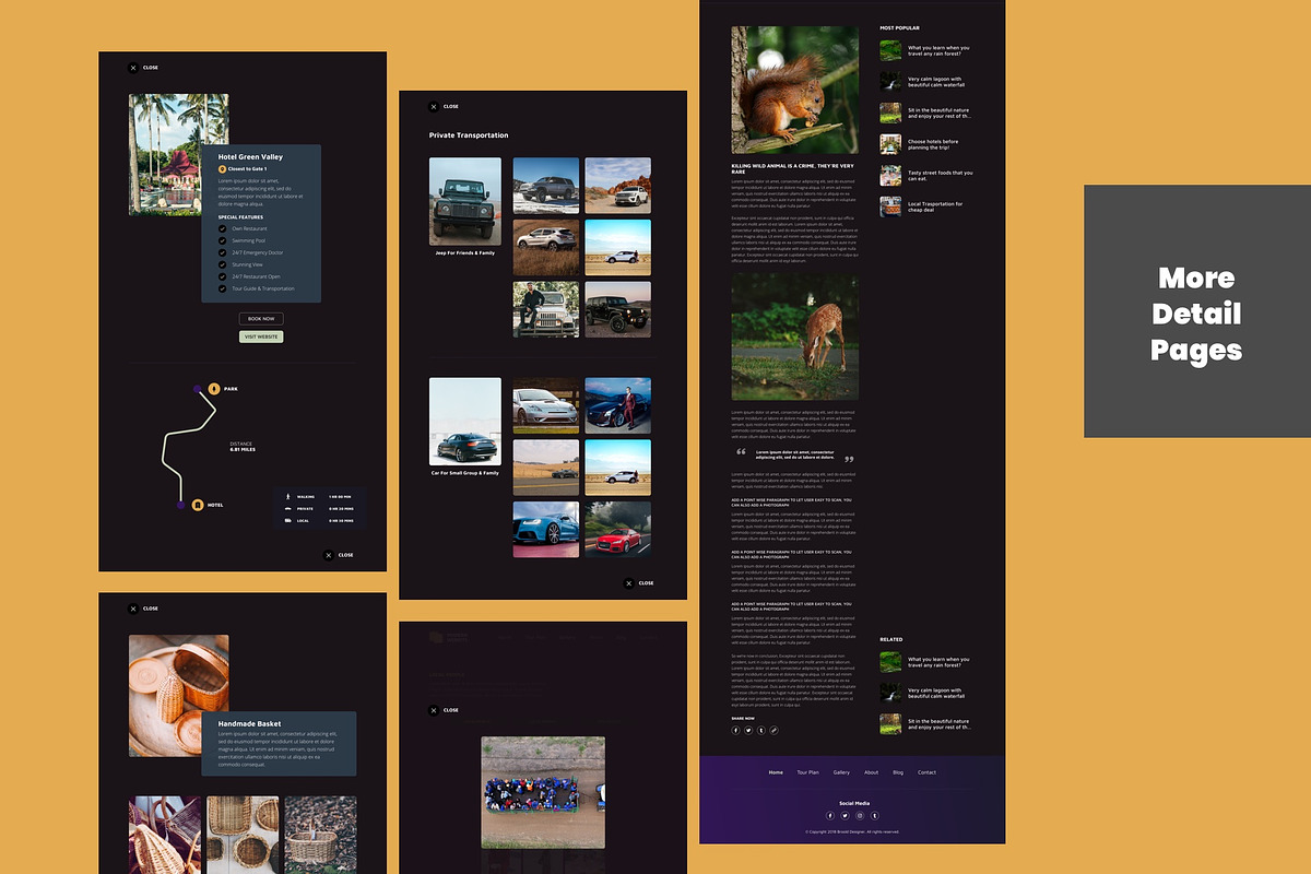 Local Attraction Website Template, an UI Kit Template by abirdesign15 ...