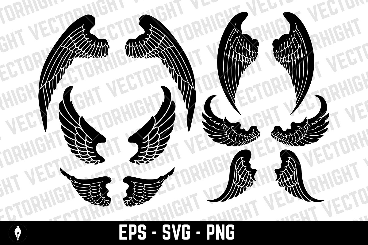 illustration of a pair of wings svg, an Object Graphic by Vectorhight