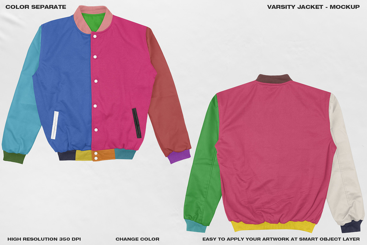 Varsity Jacket - Mockup, a Hoody Mockup by DaldSgh