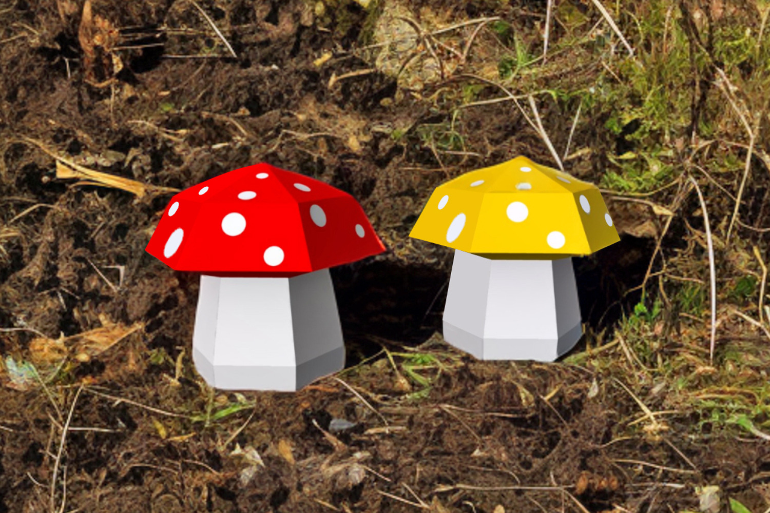 DIY Mushroom Favor - 3d papercraft, a Print Template by PAPER amaze