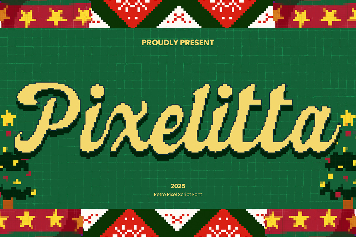 Pixelitta - Retro Pixel Script Font