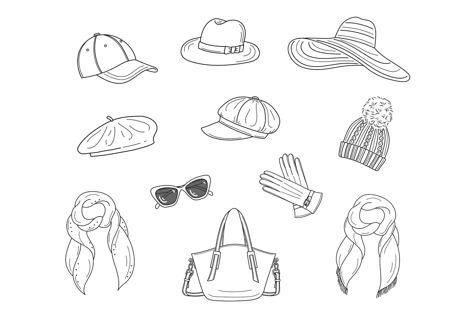 Hats collection, an Illustration by Shorena Design