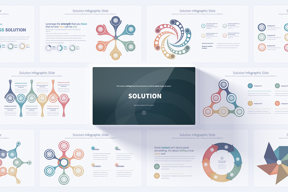 Solution PowerPoint Slides, a Presentation Template by Pulsecolor