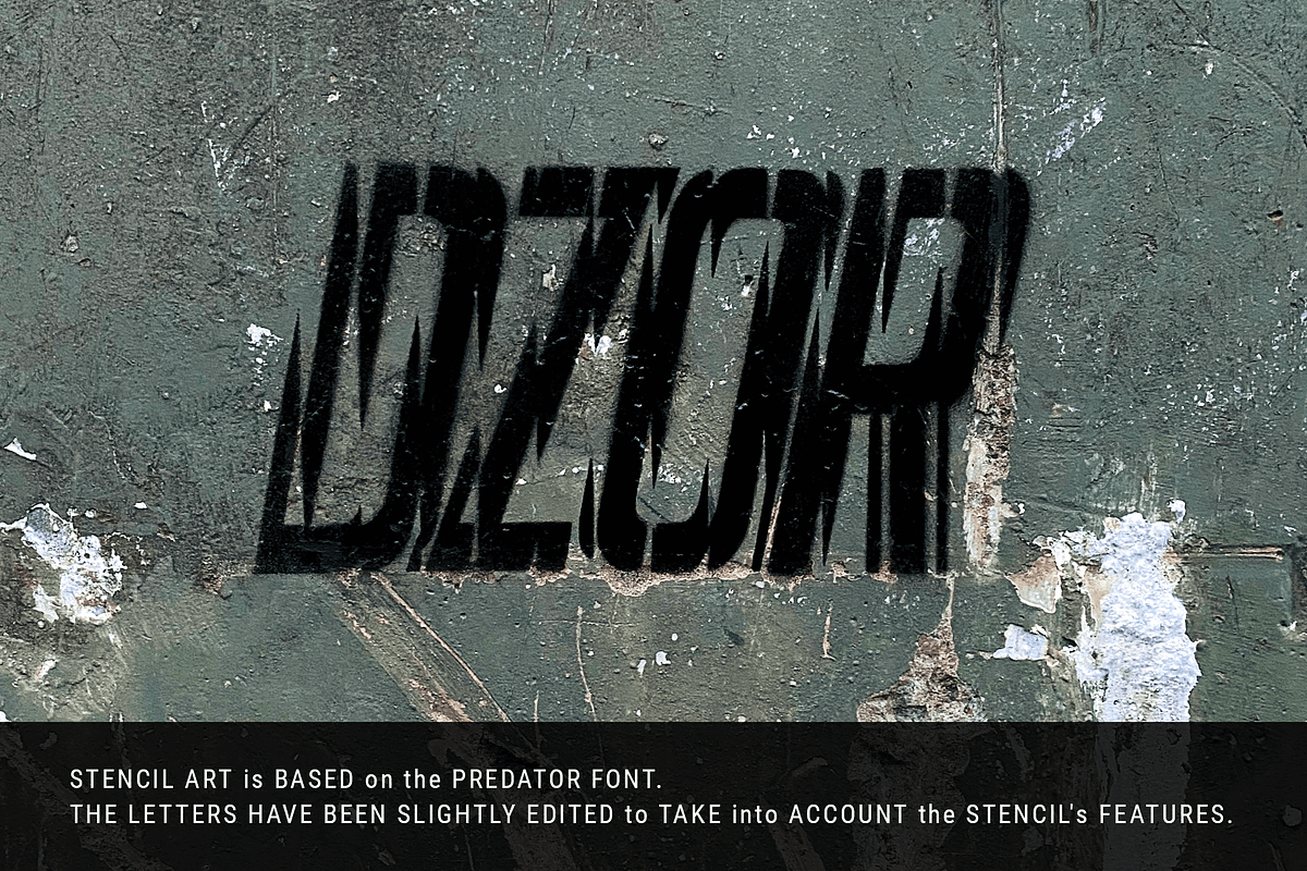 PREDATOR Typeface, a Font by andddzor