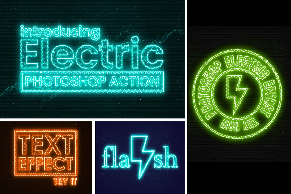 Electric Creator Photoshop Action, a Plug-in Add-On by MRI STUDIO