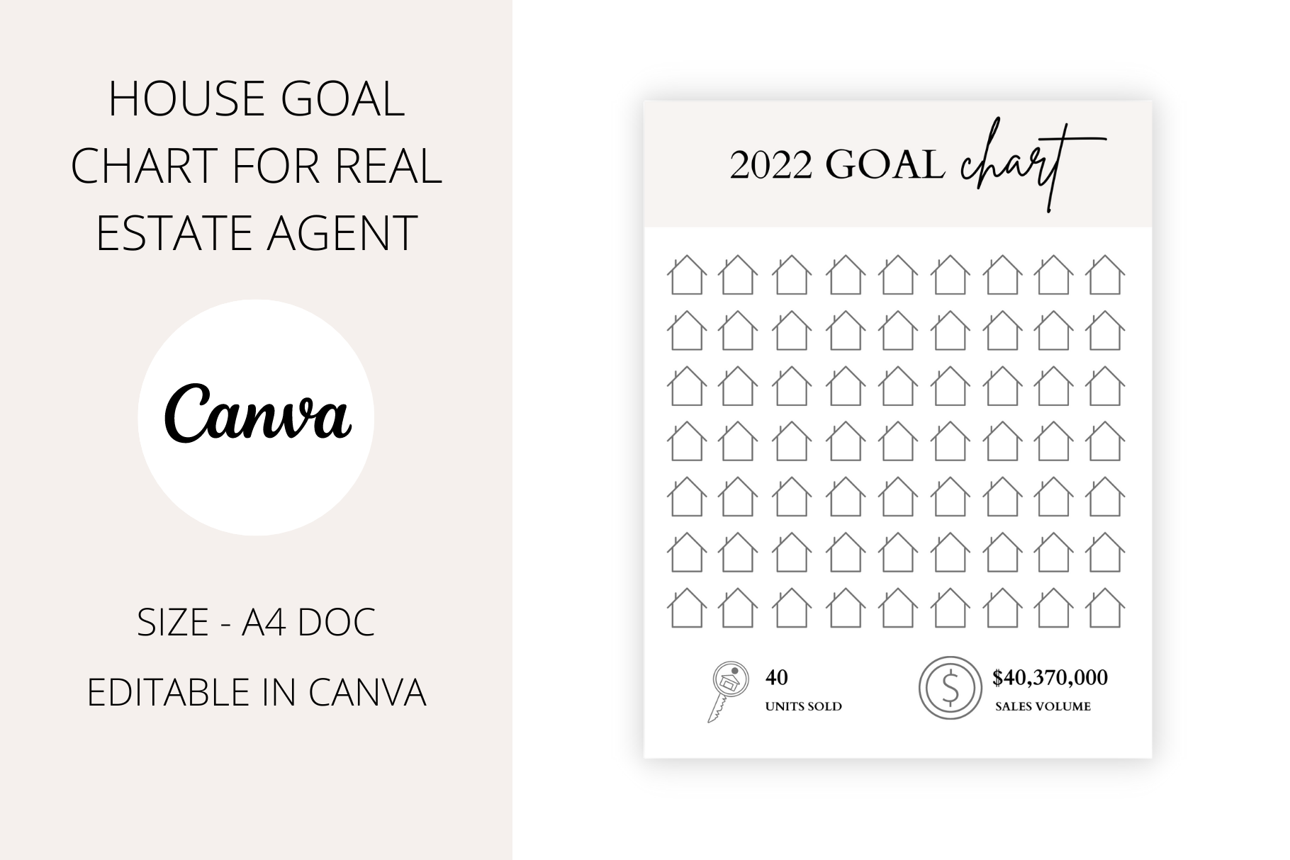 House Goal Chart For Realtors Template