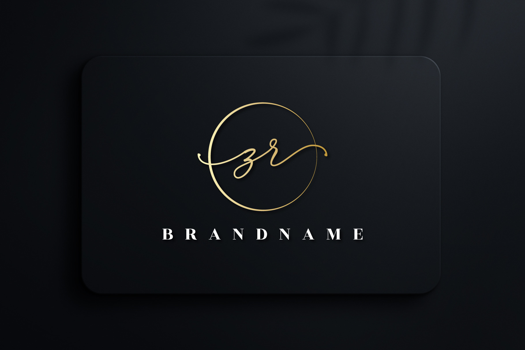 Letter ZR handwritten signature logo