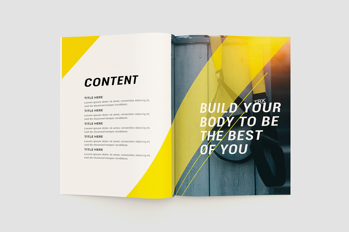 Fitness Catalog Brochure, a Brochure Template by AQR Studio