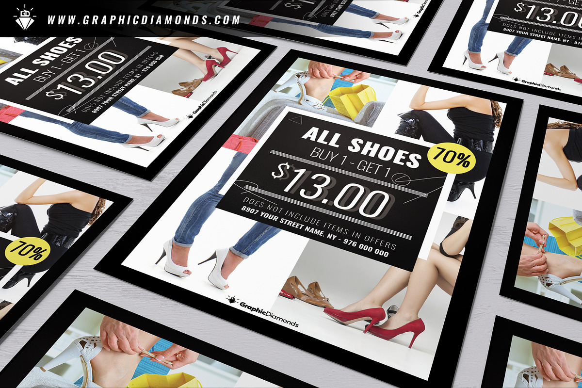 Shoes Sales Flyer PSD, a Flyer Template by GraphicDiamonds | Creative ...