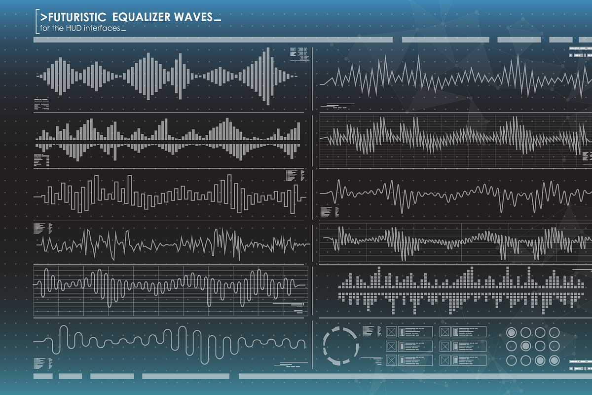Set of Black and white HUD elements, an Object Graphic by Andrew_Derr