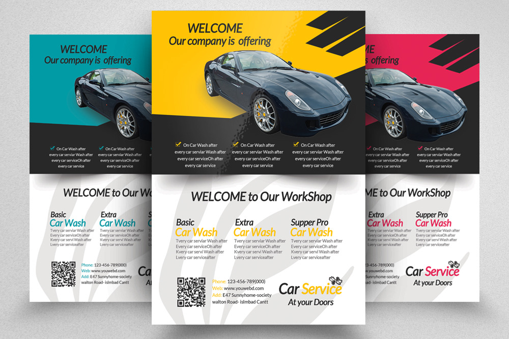 Car Services Flyer Template, a Flyer Template by Psd Templates