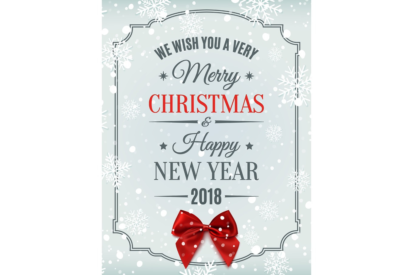 Merry Christmas and Happy New Year 2018 card., an Object Graphic by ...
