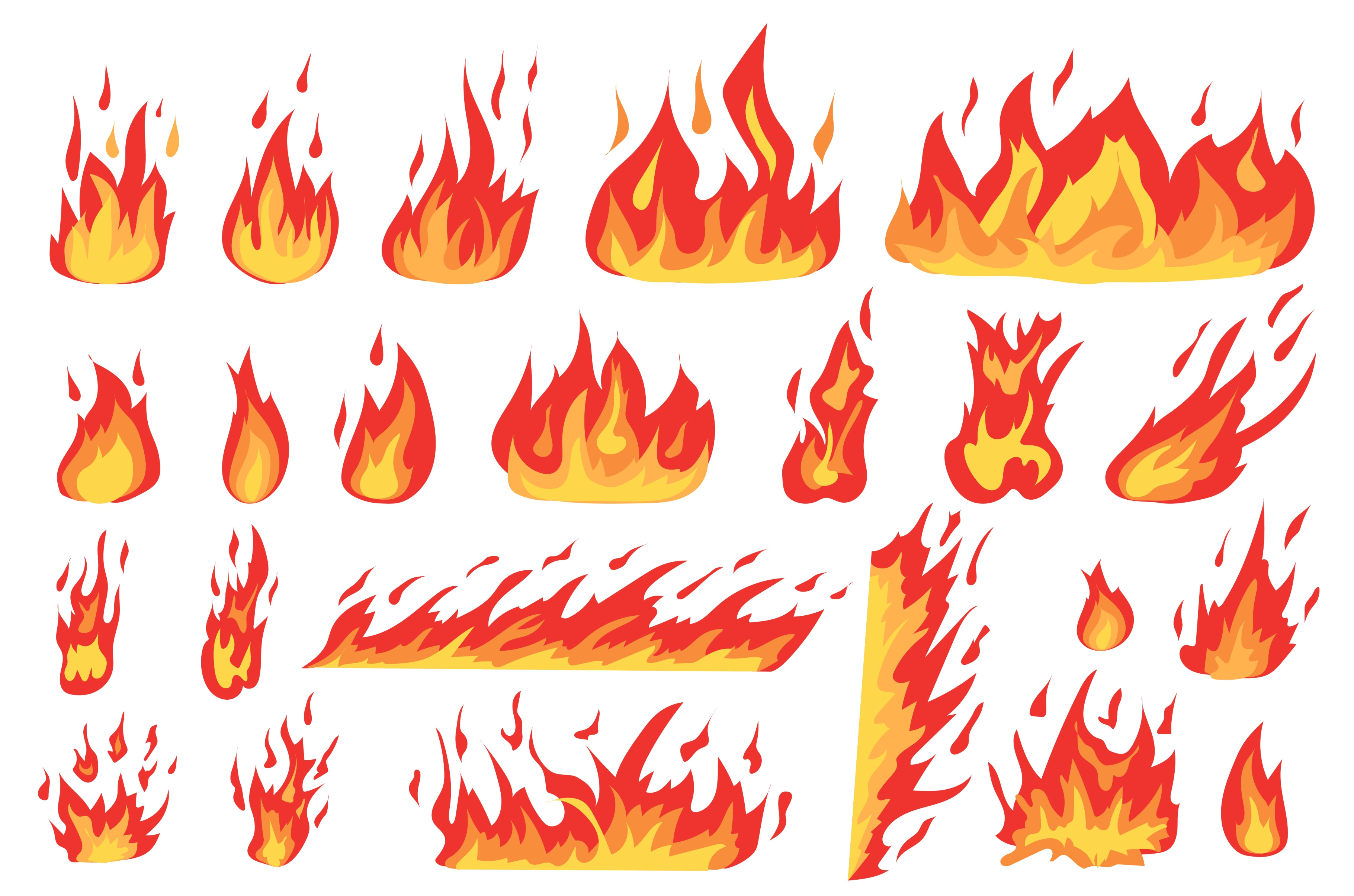 Fire Flames Vector Set, a Templates & Theme by alexdndz