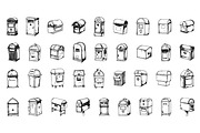 Doodle Different Types of Mailboxes, an Object Illustration by LadadikArt