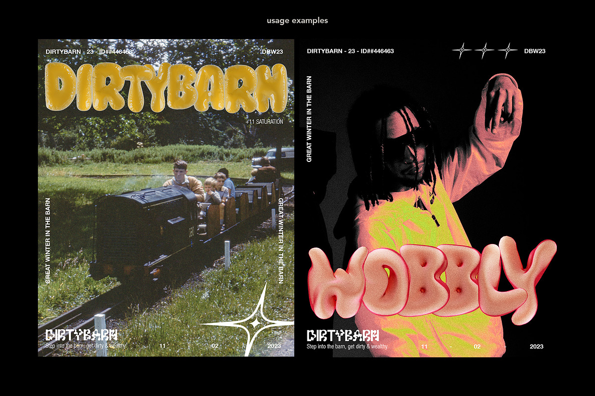 Wobbly Bubbly Letters with 3D Style, an Object Graphic by Dirtybarn