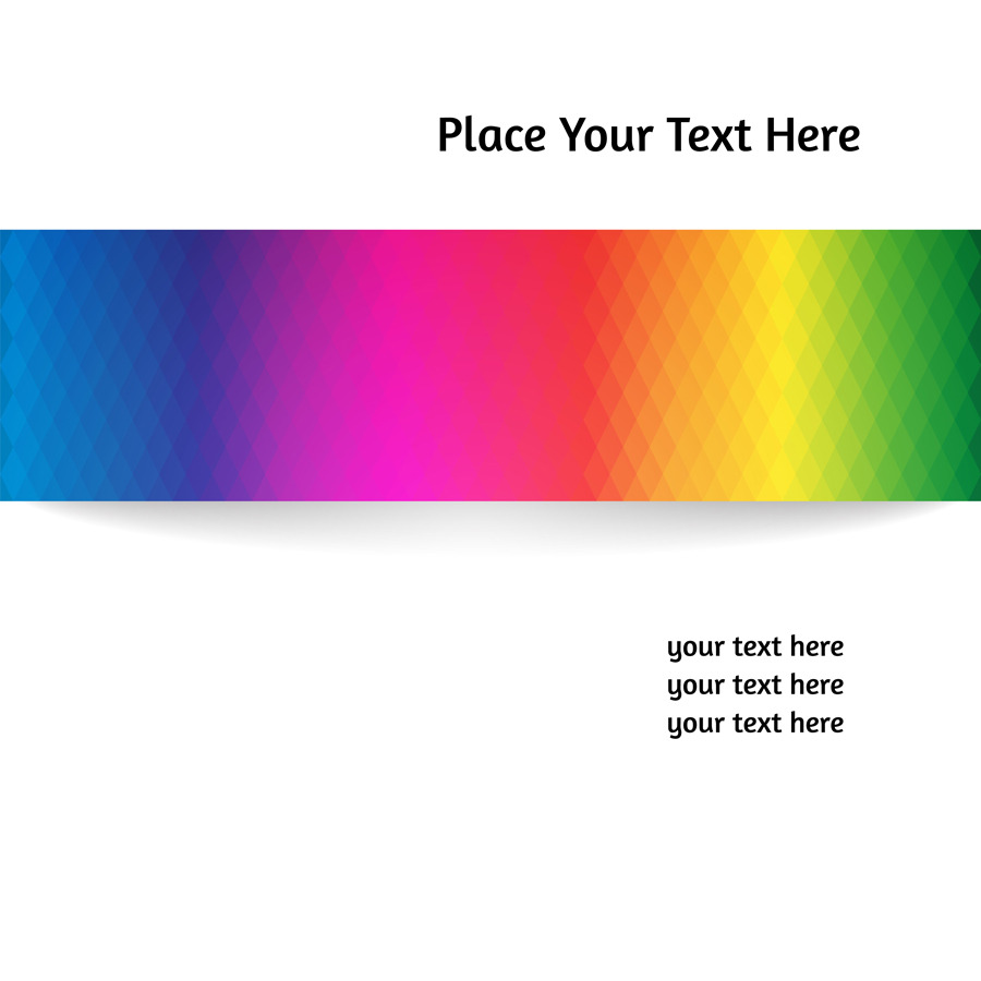 Vector card with a rainbow stripe, a Work Illustration by Eugenia Hauss ...