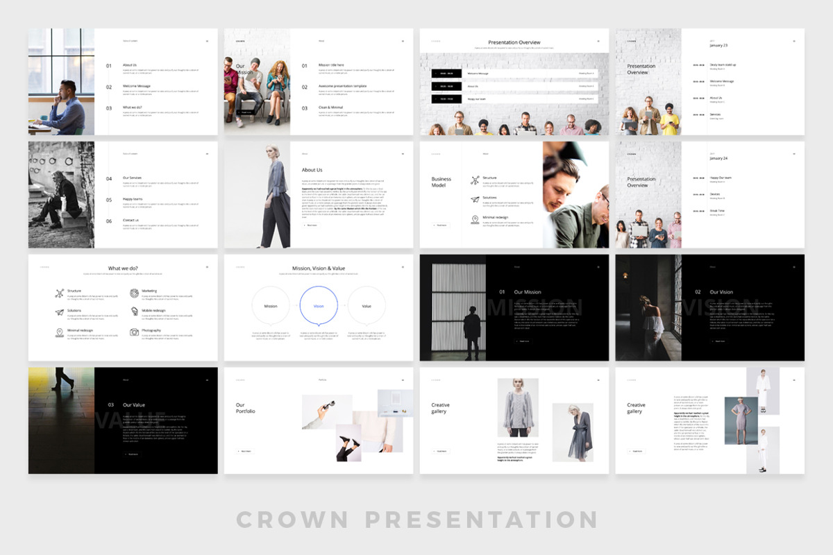 CROWN Powerpoint Template, a Presentation Template by ShapeSlide