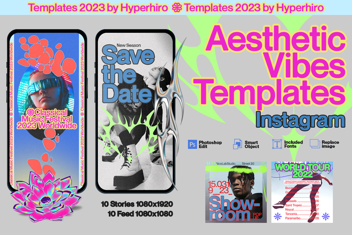 Aesthetic Vibes Templates, a Social Media Template by HYPER HIROⓇ