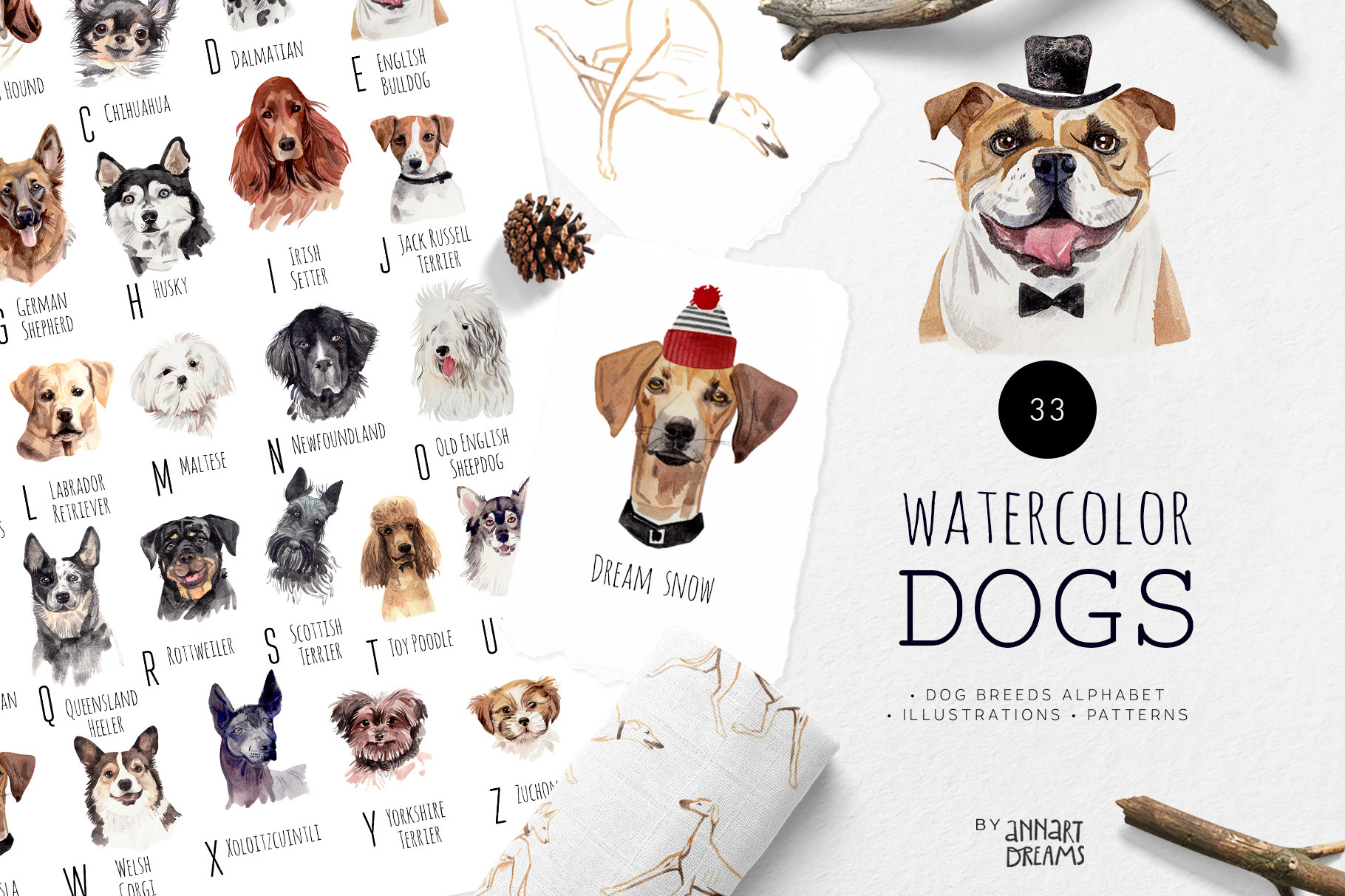 Watercolor dogs - Dog Lover Graphics, an Animal Illustration by ...