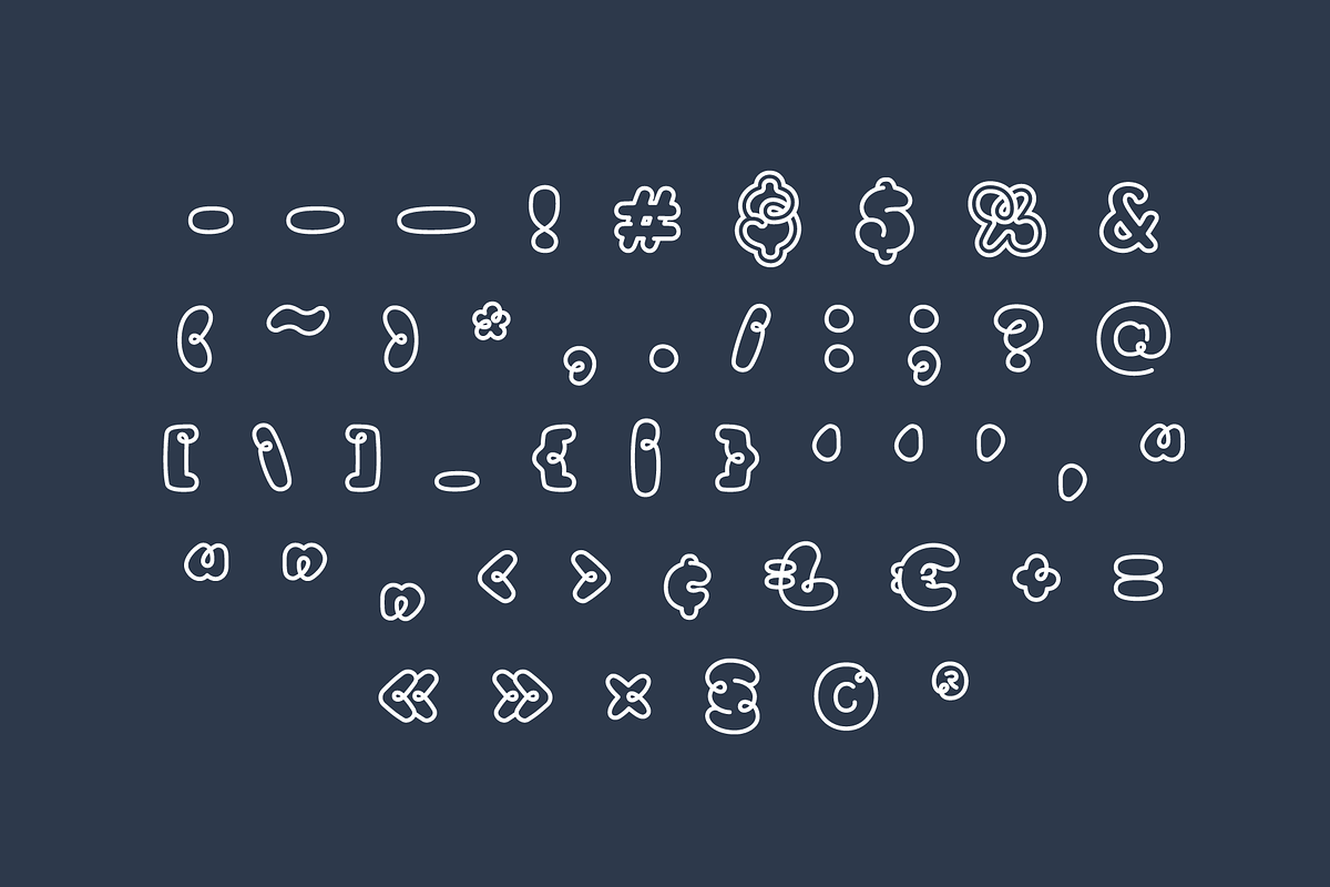 Two Lines Loop font, a Symbol Font by kaer_shop