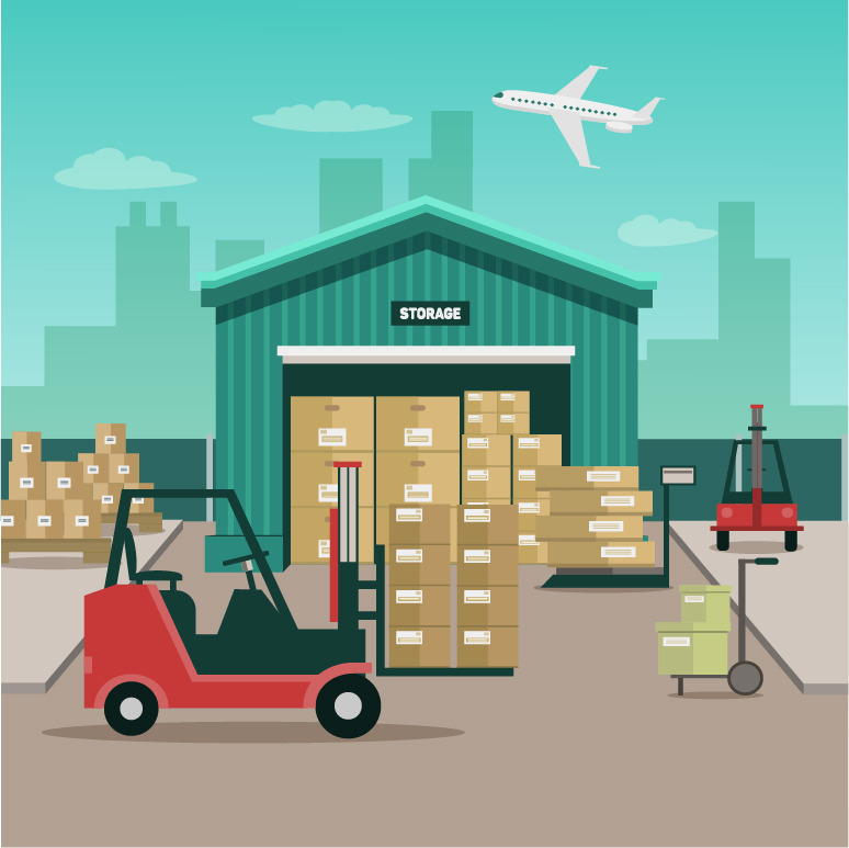 Vector stack of containers, a Work Illustration by Elegant Solution