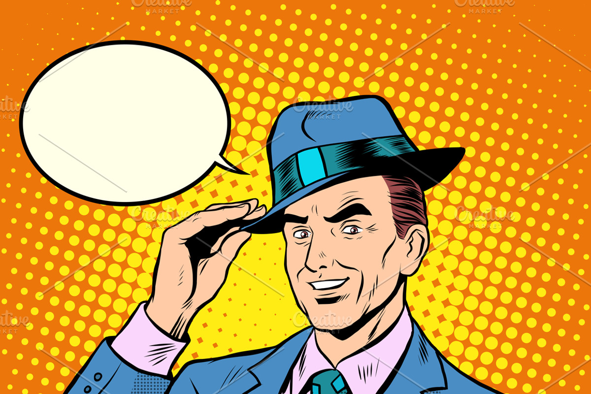 Polite people gentleman welcomes, a Person Illustration by studiostoks