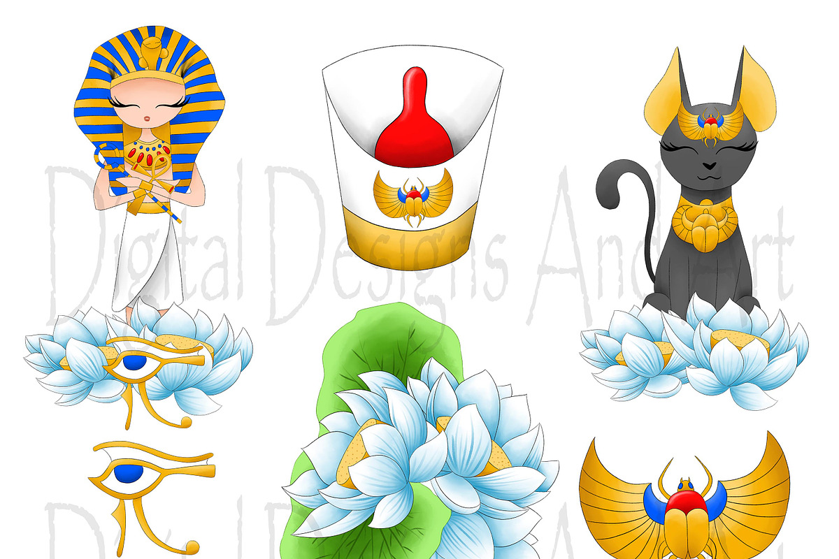 Ancient Egypt clipart, an Illustration by DarinaDigital | Creative Market