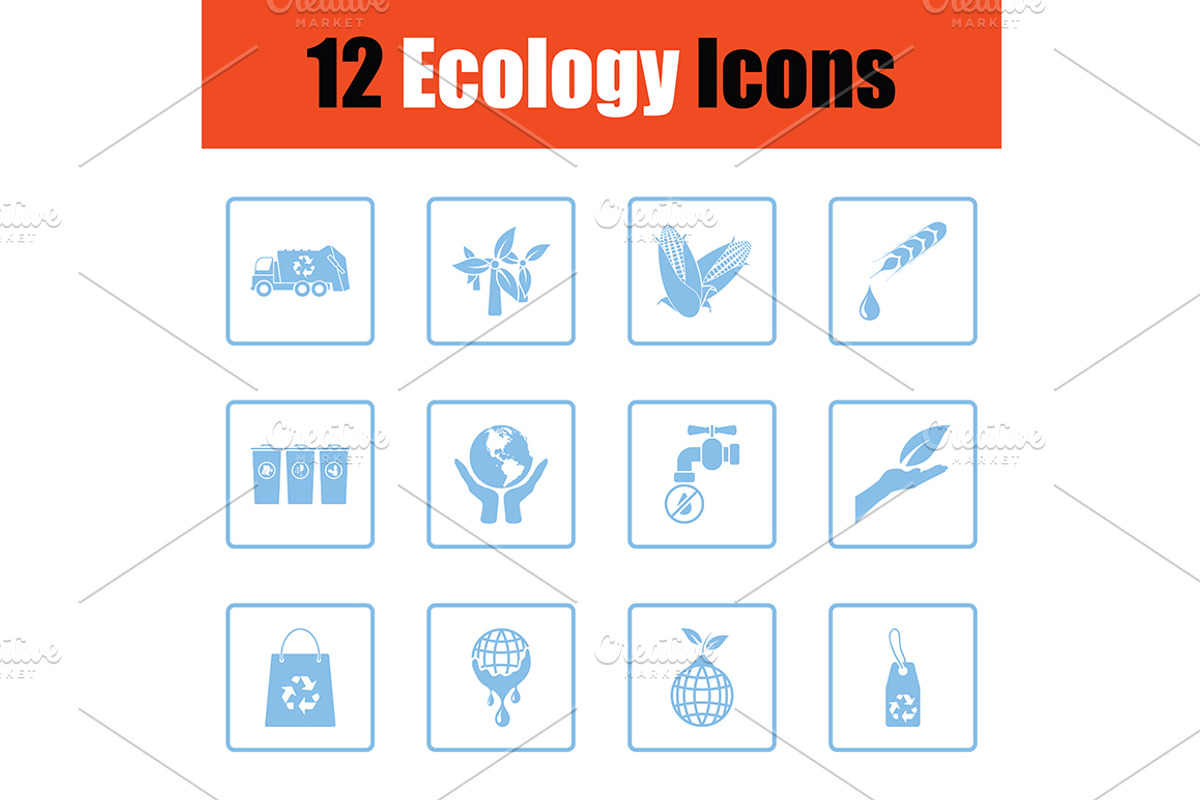 Ecology icon set, an Icon by Pavel Vectors | Creative Market