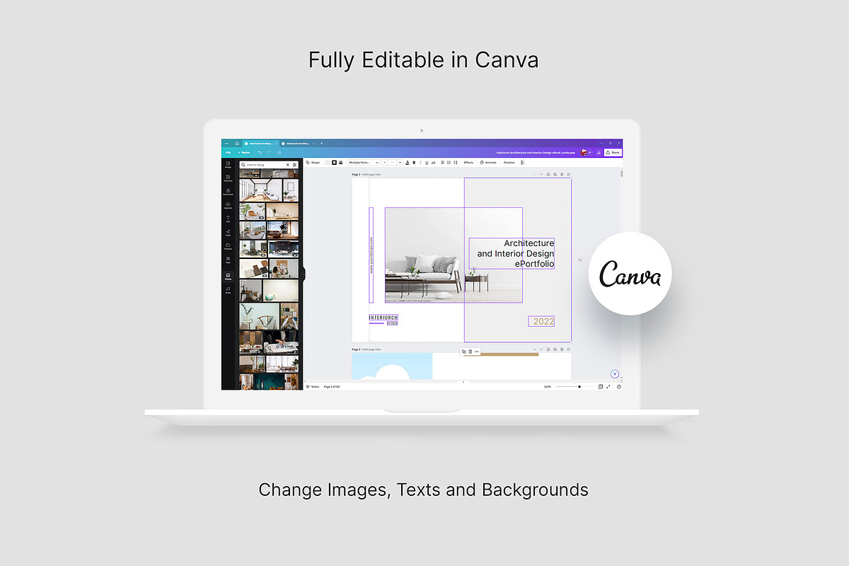Architecture eBook Portfolio Canva